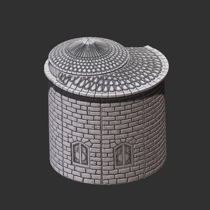 3D Printable Potion Merchant House by Sculpting George