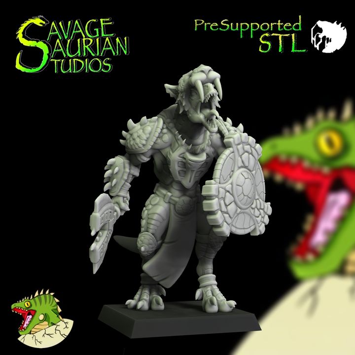 3D Printable Allosaurian Juggernaughts - Lizardmen by Savage Saurian ...