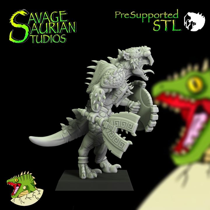 3D Printable Allosaurian Juggernaughts - Lizardmen by Savage Saurian ...