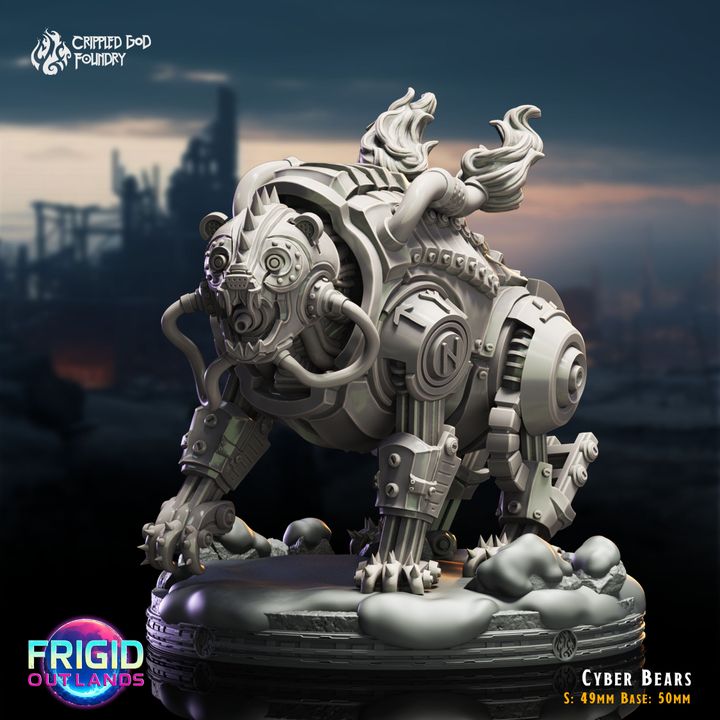 3D Printable Cyber Bears by Crippled God Foundry