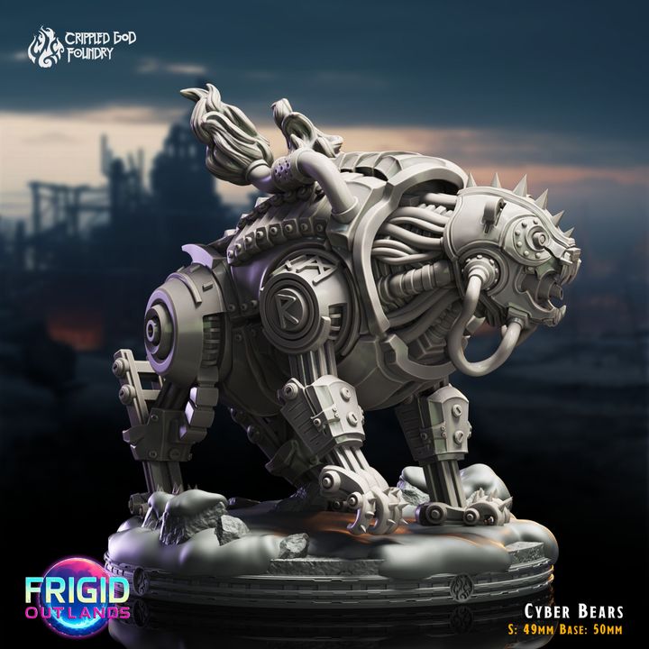 3D Printable Cyber Bears by Crippled God Foundry