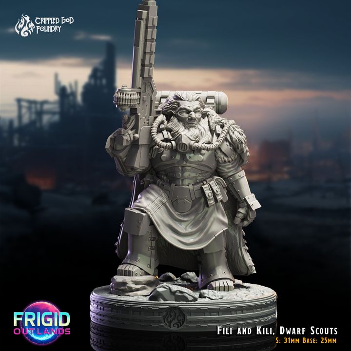 3D Printable Fili and Kili, Dwarf Scouts by Crippled God Foundry