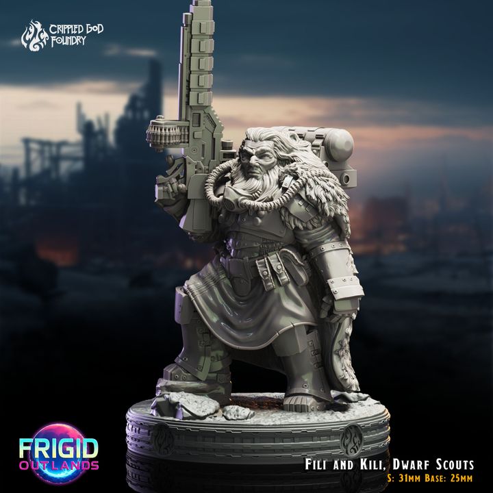 3D Printable Fili and Kili, Dwarf Scouts by Crippled God Foundry