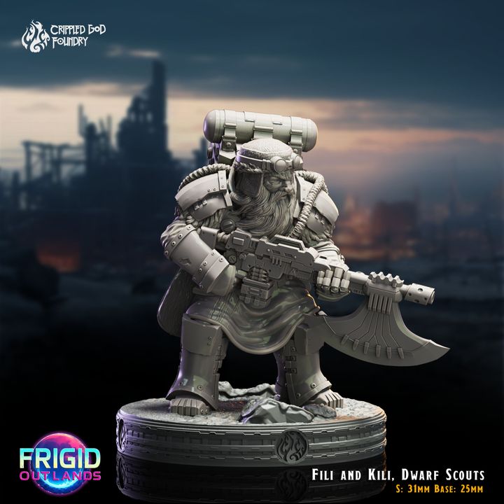 3D Printable Fili and Kili, Dwarf Scouts by Crippled God Foundry