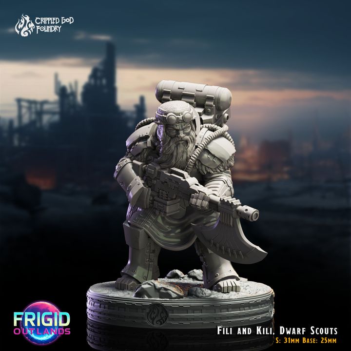 3D Printable Fili and Kili, Dwarf Scouts by Crippled God Foundry