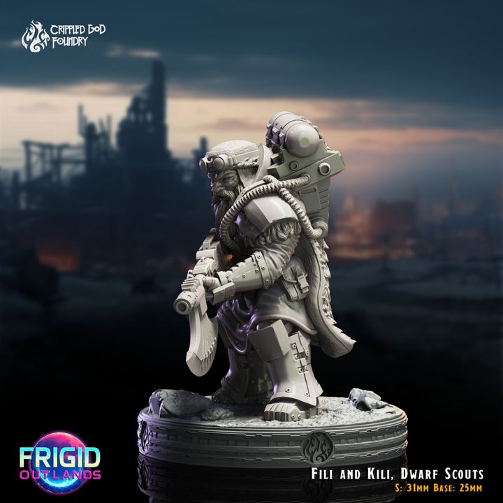 3D Printable Fili and Kili, Dwarf Scouts by Crippled God Foundry