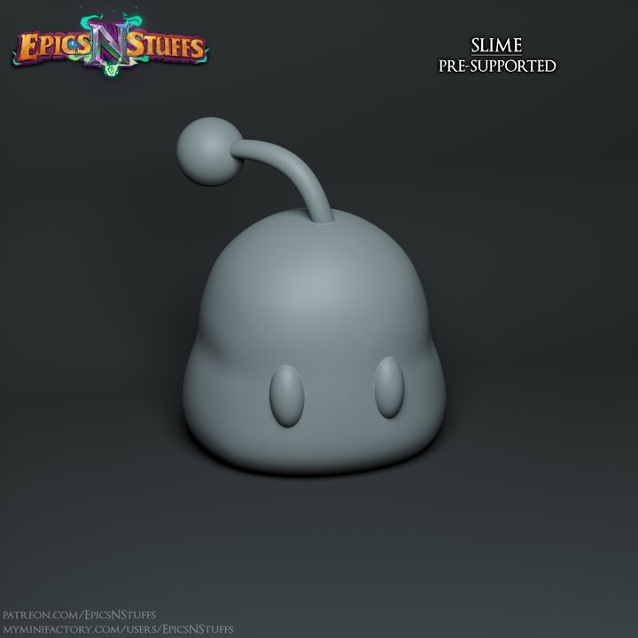3D Printable Ball Slime Miniature, Pre-Supported by Epics N Stuffs