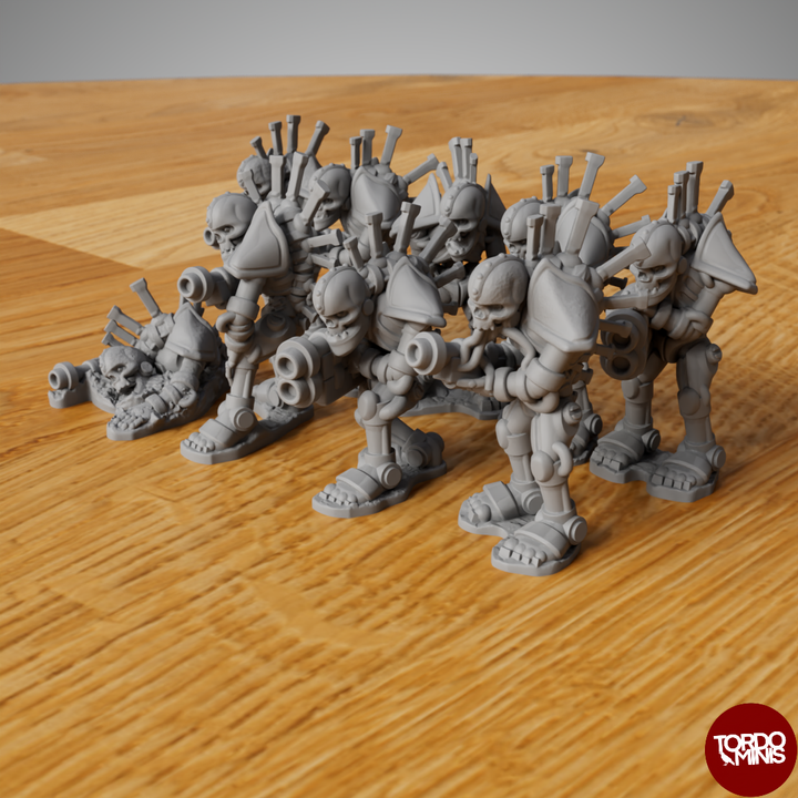 3D Printable Undead Metaloids: Infantry (8/15mm) by Tordo Miniatures