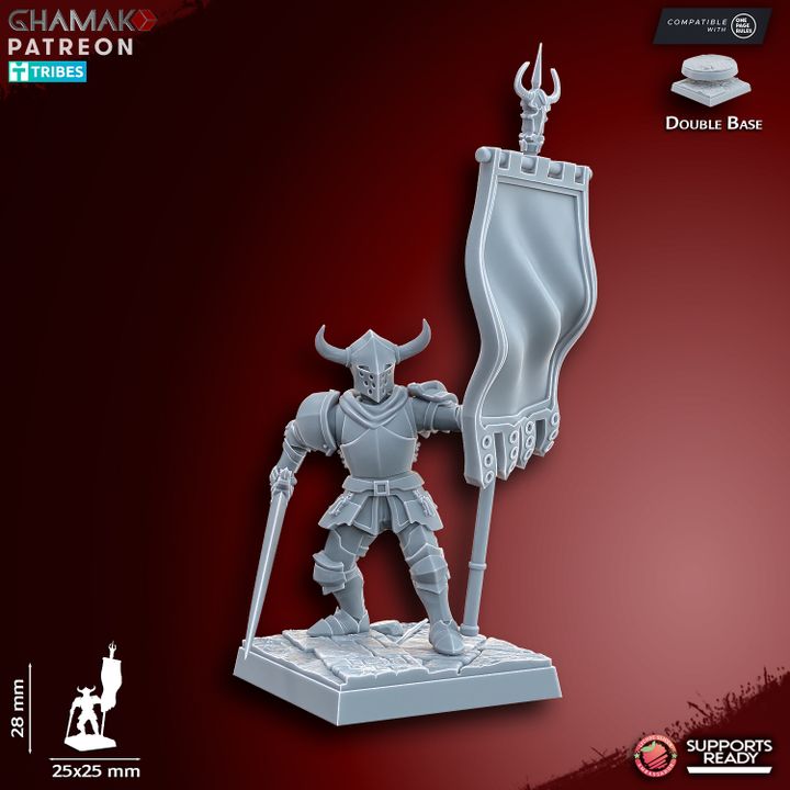 3D Printable Taurus knights on foot by Ghamak