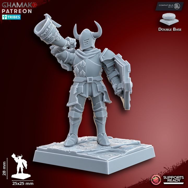 3D Printable Taurus knights on foot by Ghamak