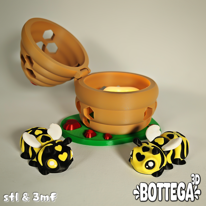 3D Printable Valentine's Bee - hive by NOZZLE NOOK