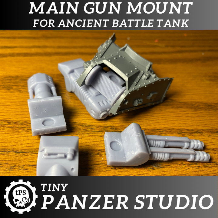 3D Printable Main Guns for Ancient Battle Tank by Tiny Panzer Studio