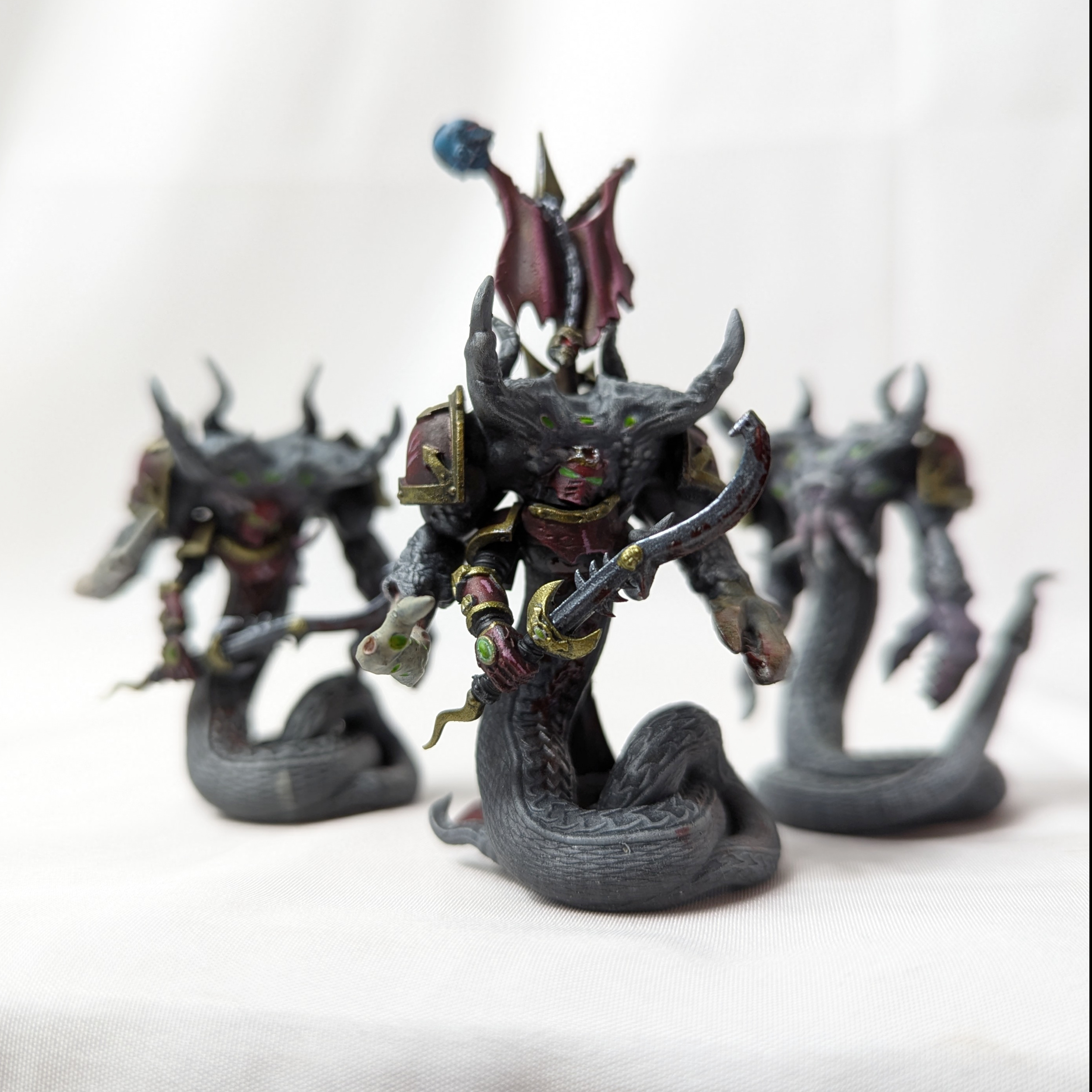 3D Printable Spawns of Chaos MKII - Snake themed mutated marines with ...