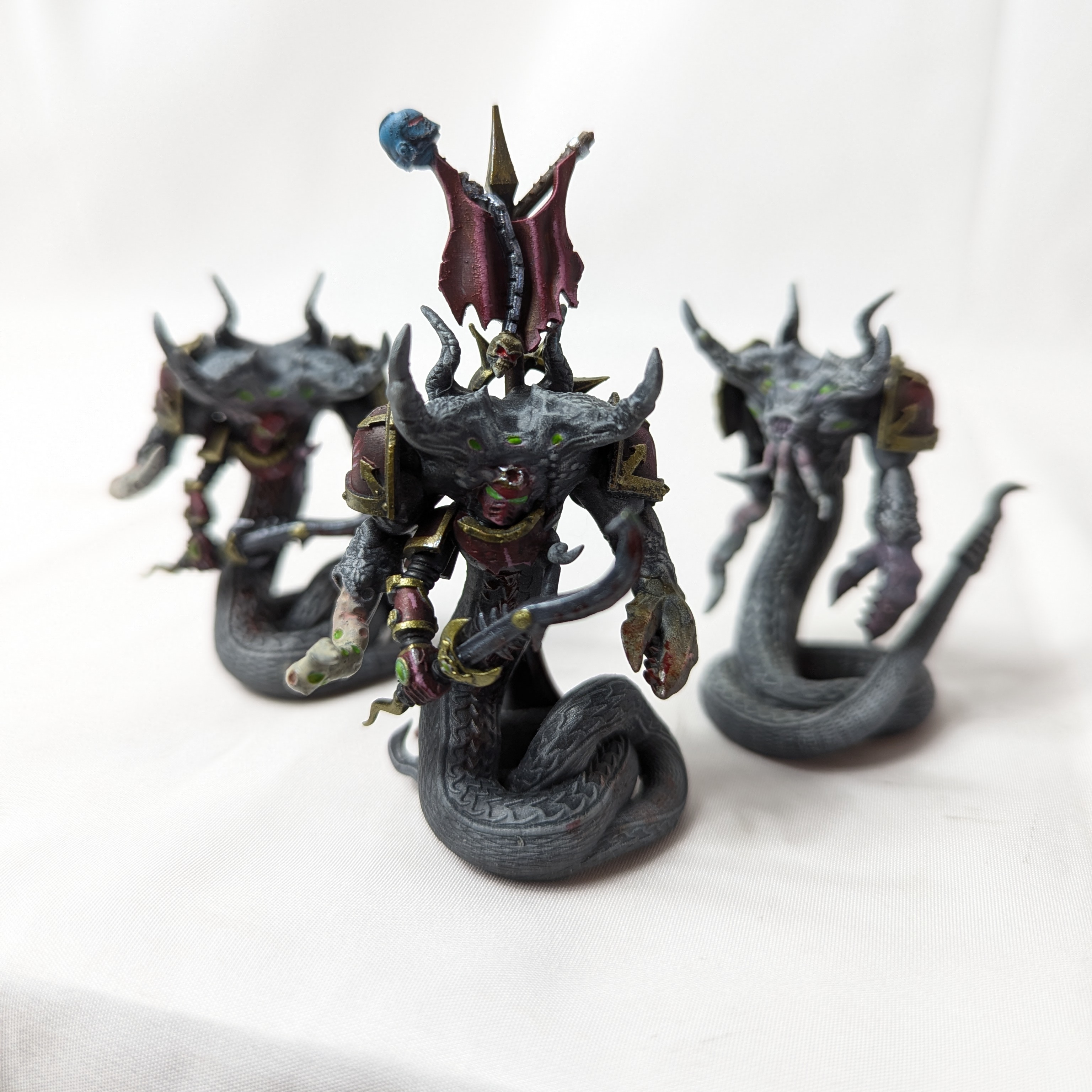 3D Printable Spawns of Chaos MKII - Snake themed mutated marines with ...
