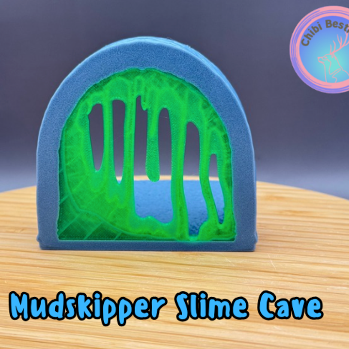 3D Printable Mudskipper Slime Cave Display by ChibiBestiary