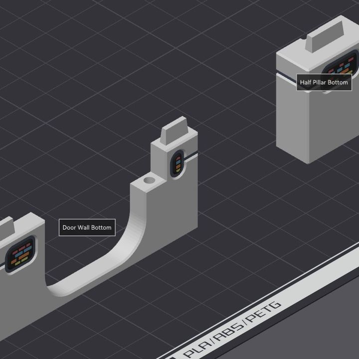 3D Printable Modular Wall Set - Sleek Starship by Griffin Designs