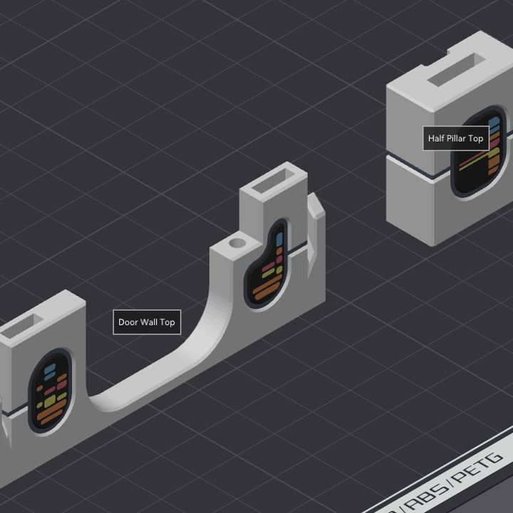 3D Printable Modular Wall Set - Sleek Starship by Griffin Designs
