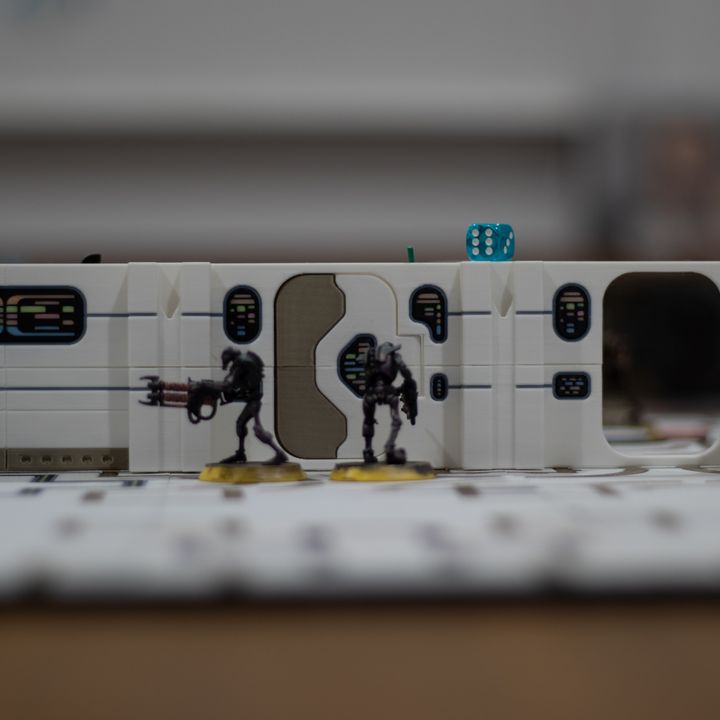 3D Printable Modular Wall Set - Sleek Starship by Griffin Designs