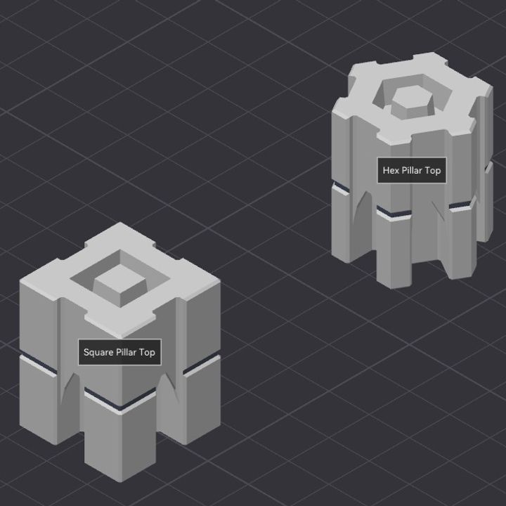 3D Printable Modular Wall Set - Sleek Starship by Griffin Designs