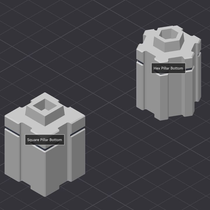 3D Printable Modular Wall Set - Sleek Starship by Griffin Designs