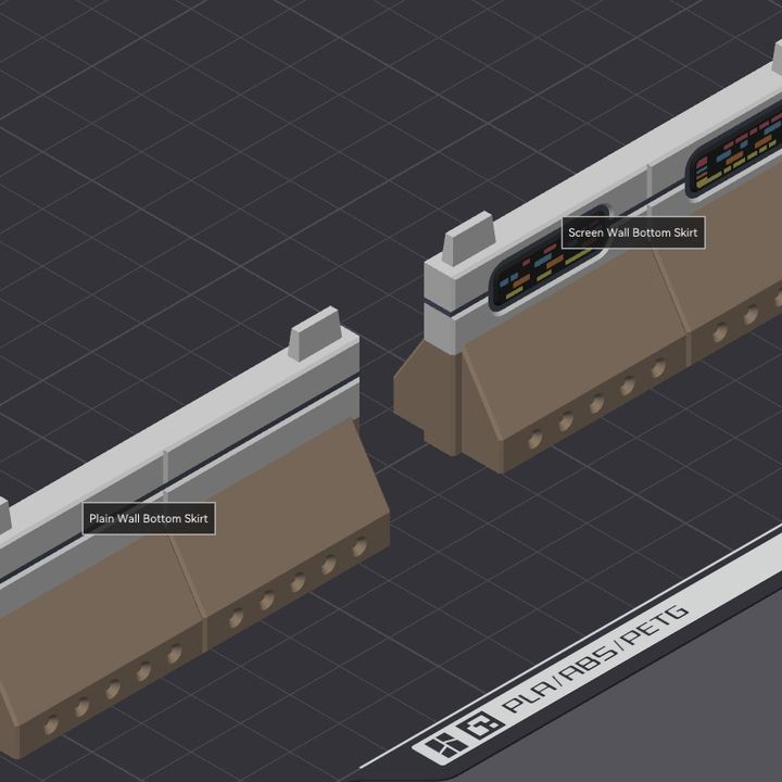 3D Printable Modular Wall Set - Sleek Starship by Griffin Designs