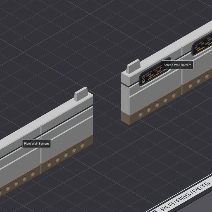 3D Printable Modular Wall Set - Sleek Starship by Griffin Designs