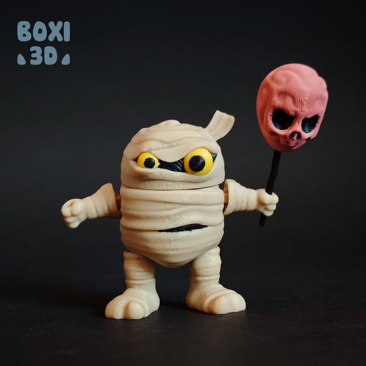 3D Printable Mummy - flexi - articulated - cute - STL file for 3D ...