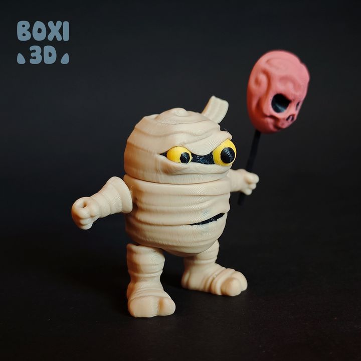 3D Printable Mummy - flexi - articulated - cute - STL file for 3D ...