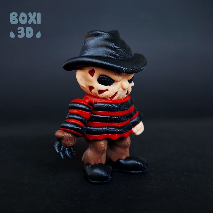 3D Printable Freddy Krueger - flexi - articulated - cute - STL file for ...