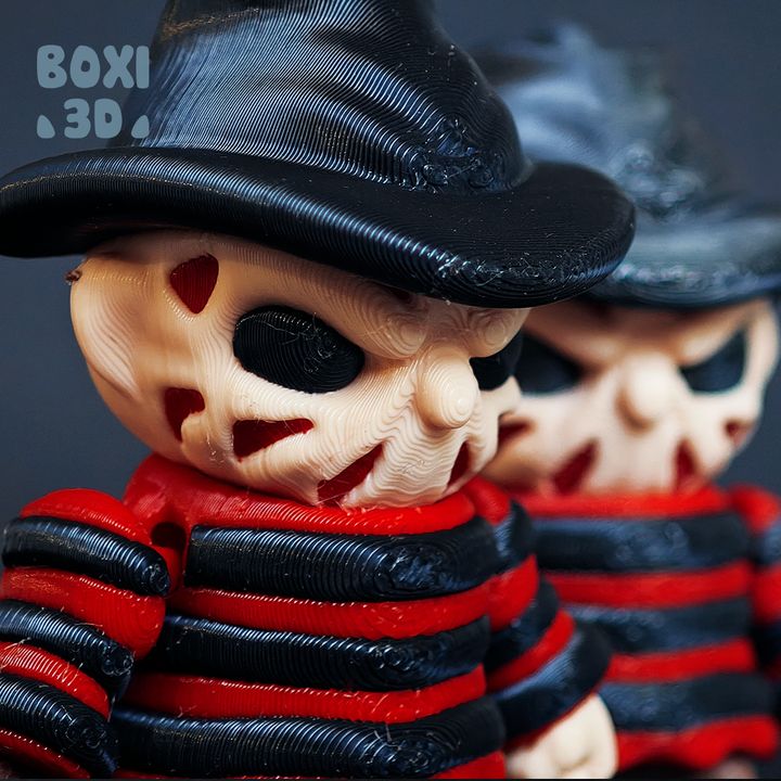 3D Printable Freddy Krueger - flexi - articulated - cute - STL file for ...