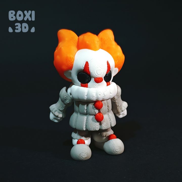 3D Printable Pennywise - flexi - articulated - cute - STL file for 3D ...