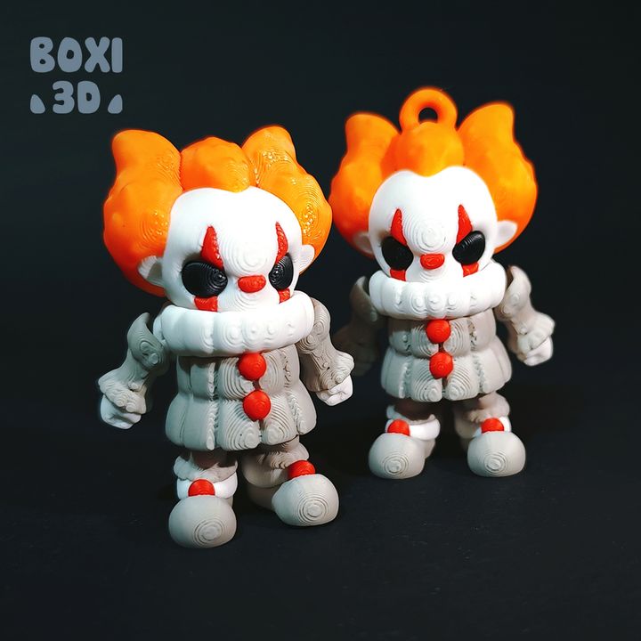 3D Printable Pennywise - flexi - articulated - cute - STL file for 3D ...