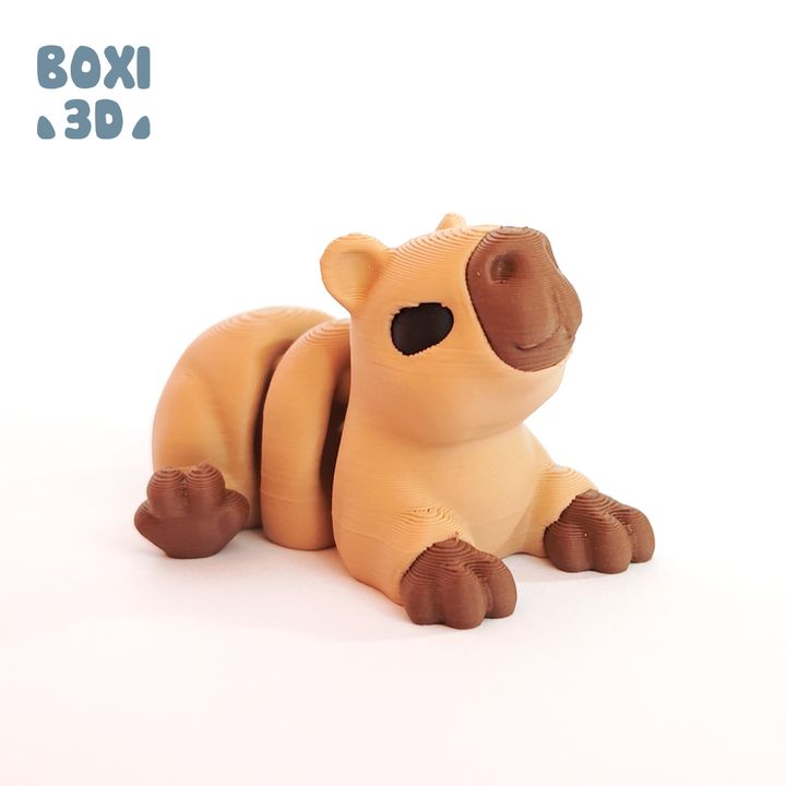 3D Printable Capybara - flexi - articulated - cute - STL file for 3D ...