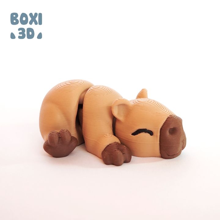3D Printable Capybara - flexi - articulated - cute - STL file for 3D printing - print in place ...