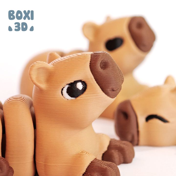 3D Printable Capybara - flexi - articulated - cute - STL file for 3D ...