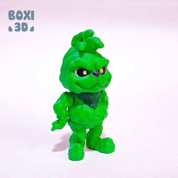 3D Printable The Grinch - flexi - articulated - cute - STL file for 3D ...