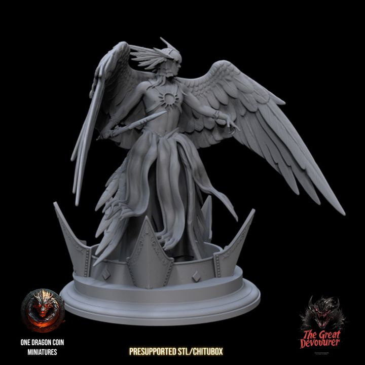 3D Printable Gabriel, the Archangel by One Dragon Coin Miniatures