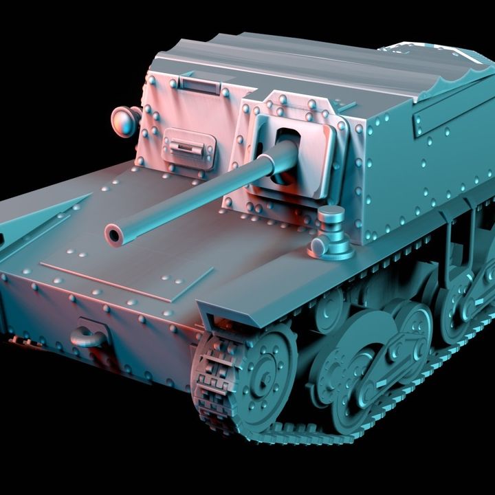 3D Printable Semovente L40 47/32 Italian Tank Destroyer - 1:56 scale by ...