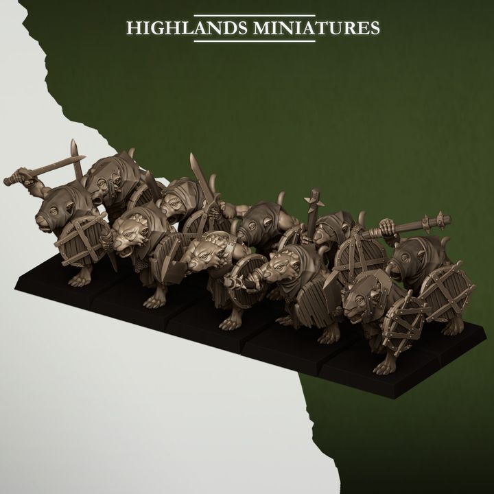 3D Printable Sewer Rats - Highlands Miniatures by Highlands Miniatures