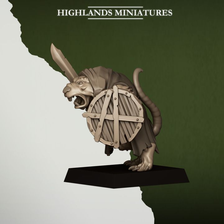 3D Printable Sewer Rats - Highlands Miniatures by Highlands Miniatures