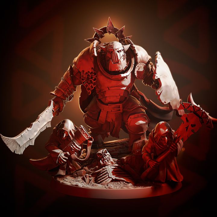 3D Printable MrModulork's BlakRor Orc Knight Boss by MrModulork