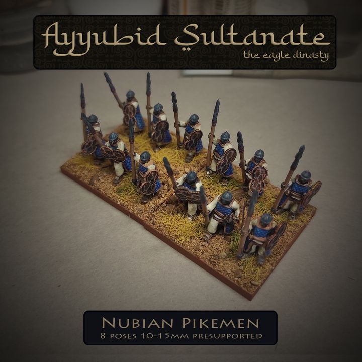 3D Printable Ayyubid Sultanate - Nubian pikemen by The Gip