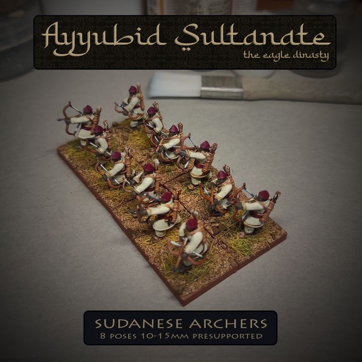 3D Printable Ayyubid Sultanate - Sudanese archers by The Gip