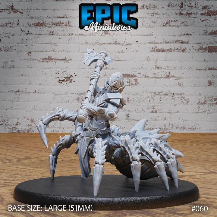 3D Printable Drider Folk Warrior / Dark Elf Spider Fighter / Drow Lich ...