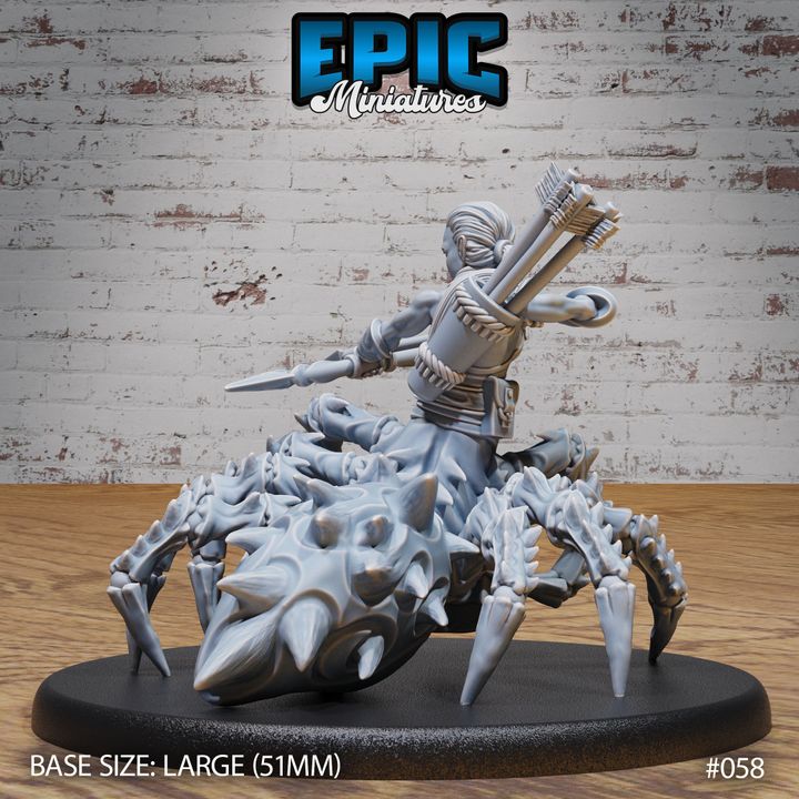 3D Printable Drider Folk Set / Dark Elf Spider Warrior / Drow Lich ...