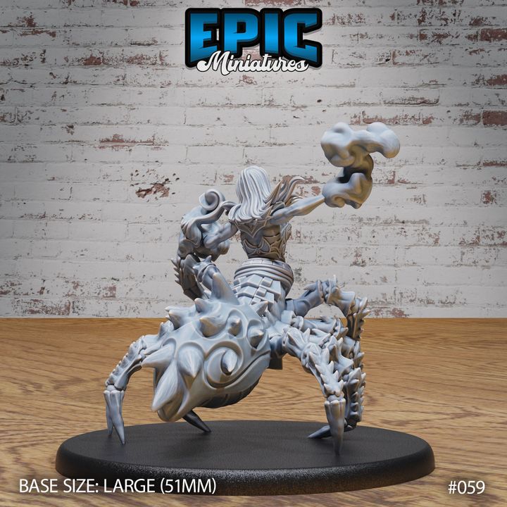 3D Printable Drider Folk Set / Dark Elf Spider Warrior / Drow Lich ...