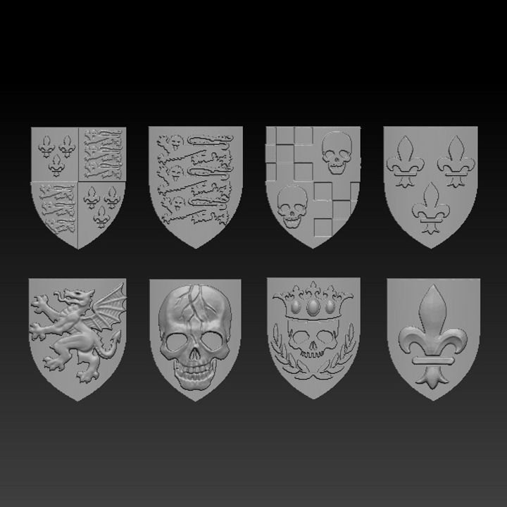 3D Printable Heraldic shields 002 (8) by Dark Art Digital