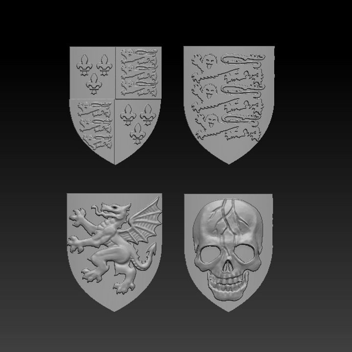 3D Printable Heraldic shields 002 (8) by Dark Art Digital