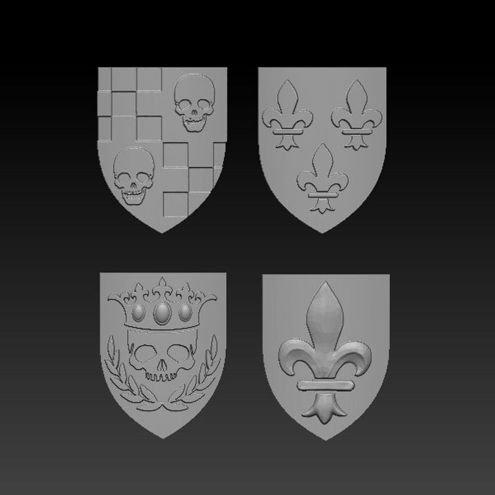 3D Printable Heraldic shields 002 (8) by Dark Art Digital