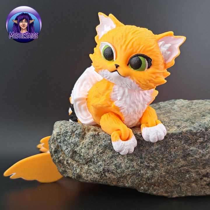 3D Printable MerCat - Mermaid Cat by MysticSaige